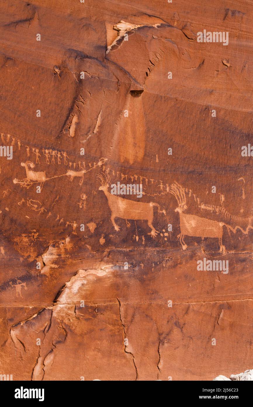 Procession panel petroglyph hi-res stock photography and images - Alamy