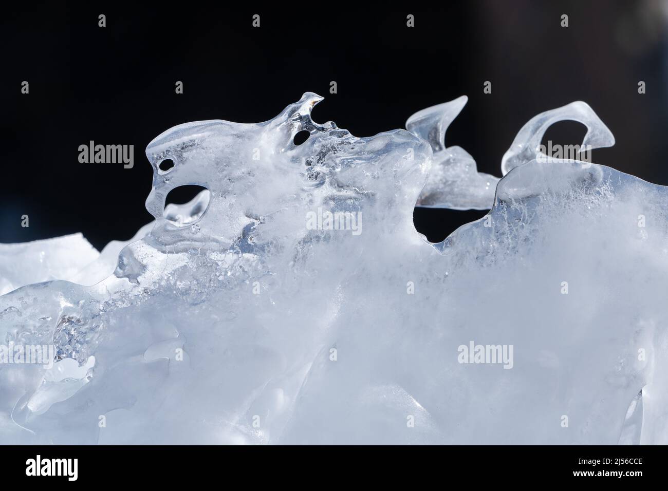 Ice in the shape of an eagle's head on the wall of the Uncomphagre ...