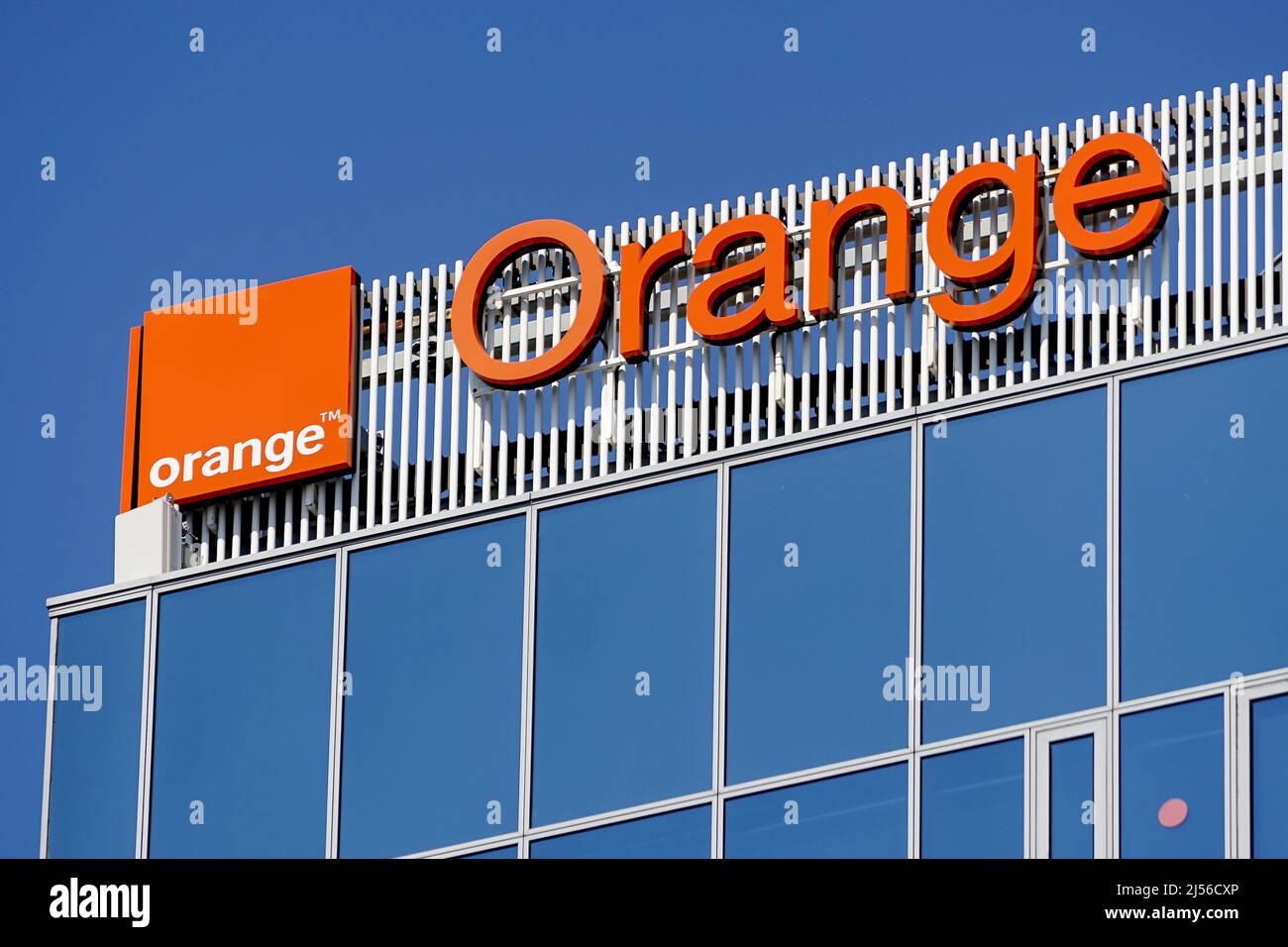 Logo orange telecommunications company logo sign hi-res stock ...