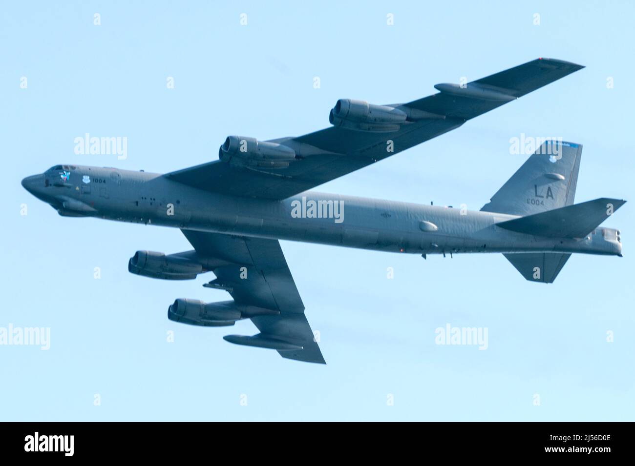 A B-52 Stratofortress assigned to the 2nd Bomb Wing, Barksdale AFB, LA ...