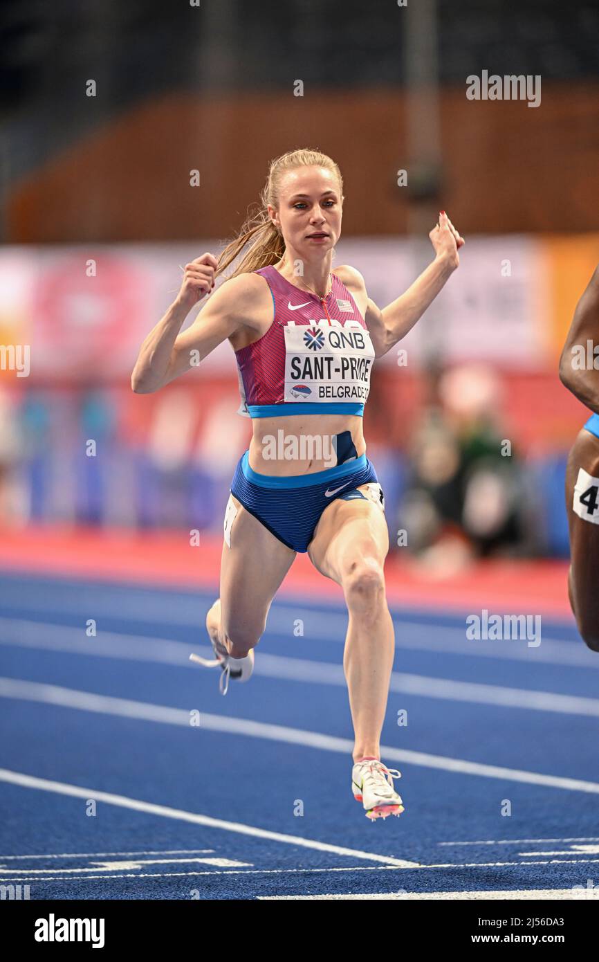 Marybeth Sant-Price participating in the Belgrade 2022 World Indoor ...