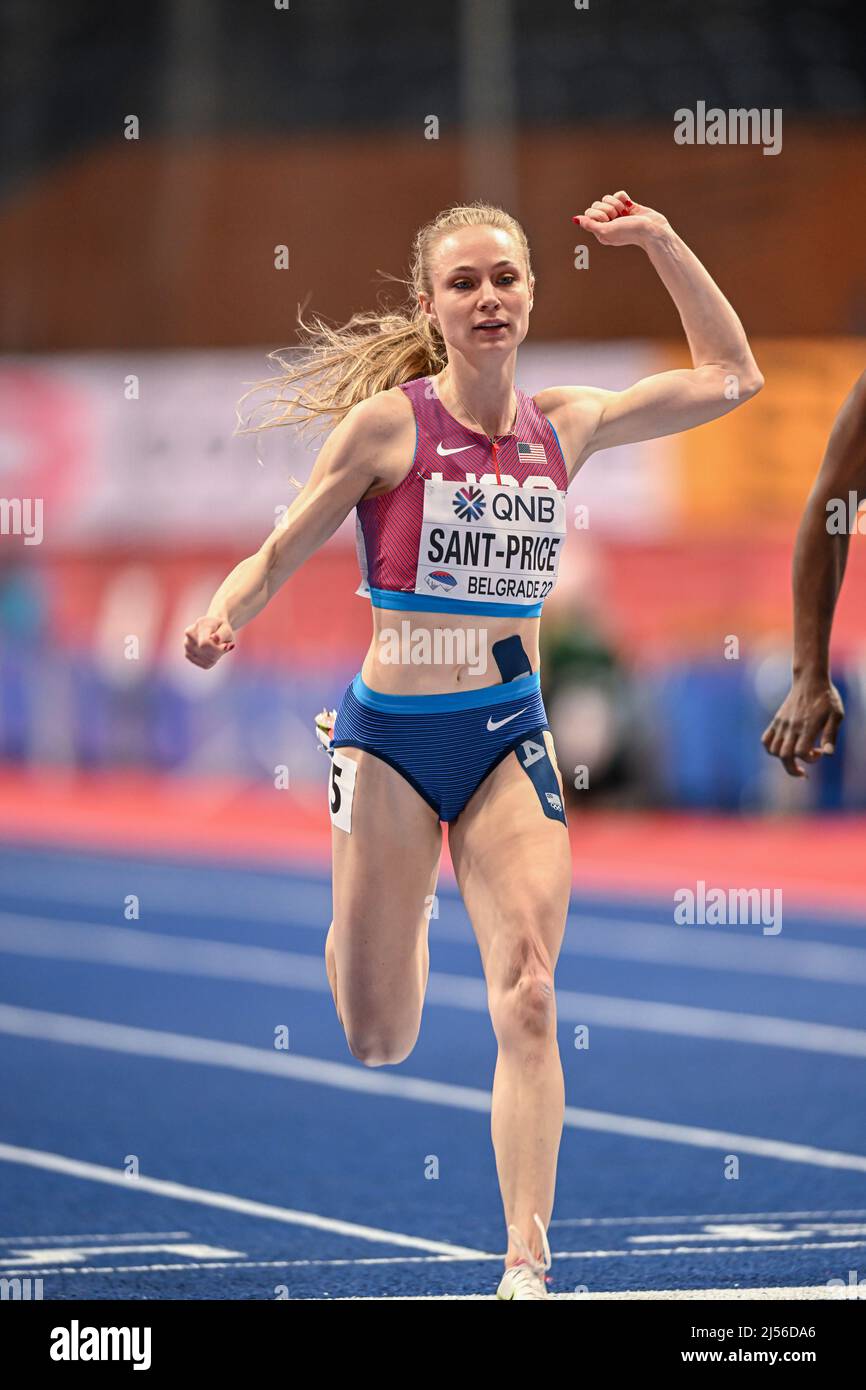 Marybeth Sant-Price participating in the Belgrade 2022 World Indoor ...