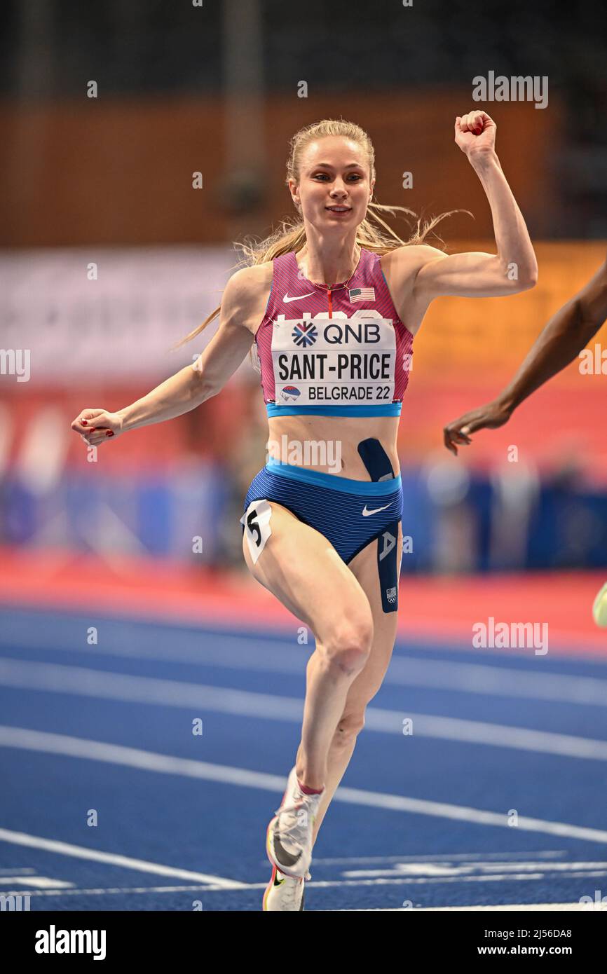 Marybeth Sant-Price participating in the Belgrade 2022 World Indoor ...
