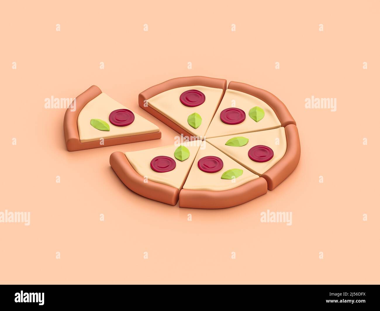 3D Pizza. 3D render Stock Photo - Alamy