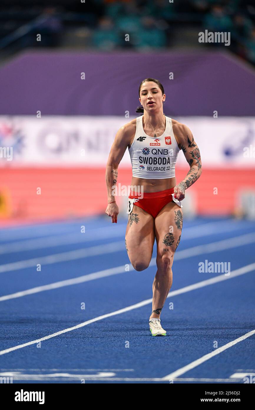 Ewa Swoboda participating in the Belgrade 2022 World Indoor ...