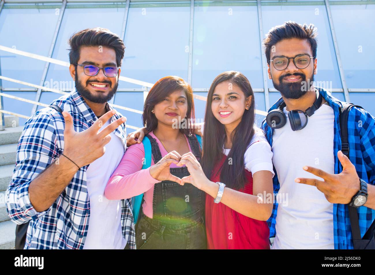 indian ethnicity friendship togetherness in park on sunny day Stock ...