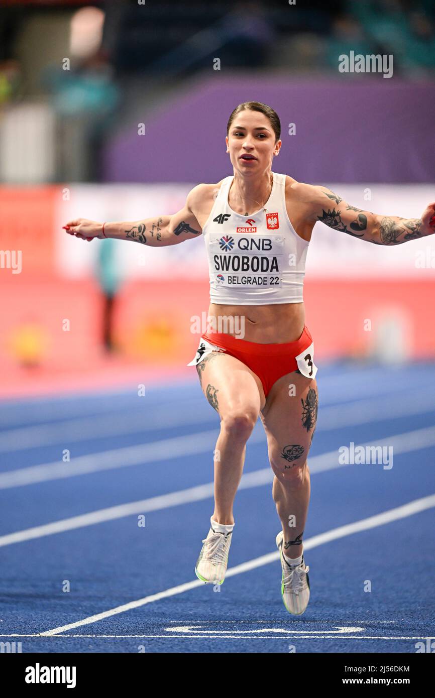 Ewa Swoboda participating in the Belgrade 2022 World Indoor ...