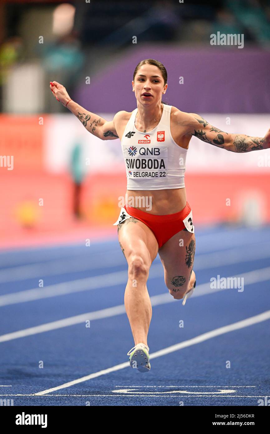 Ewa Swoboda participating in the Belgrade 2022 World Indoor ...