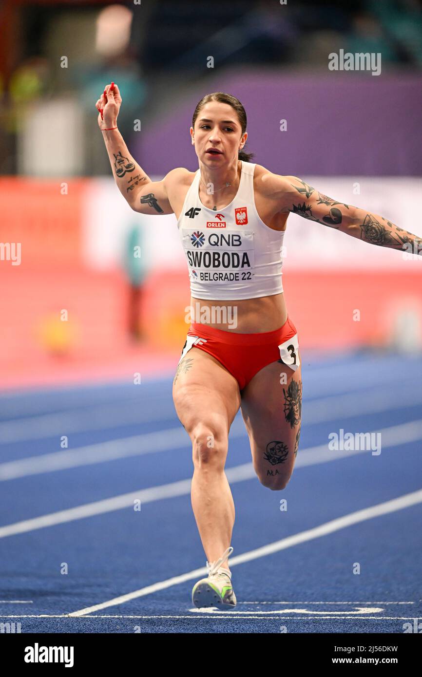 Ewa Swoboda participating in the Belgrade 2022 World Indoor ...