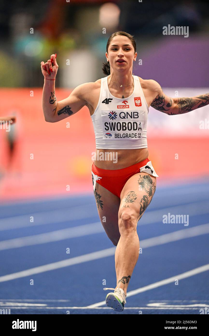Ewa Swoboda participating in the Belgrade 2022 World Indoor ...