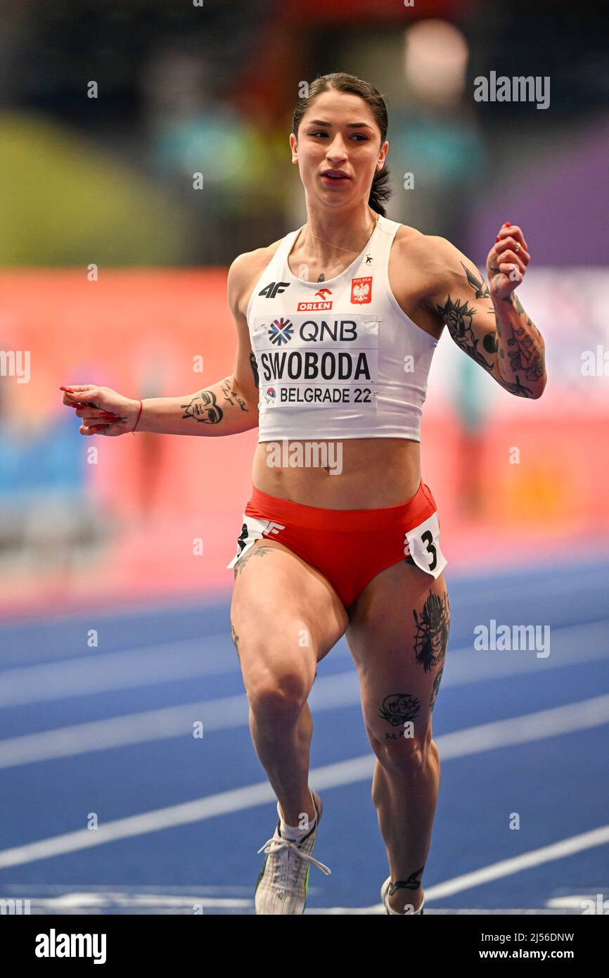 Ewa Swoboda participating in the Belgrade 2022 World Indoor ...