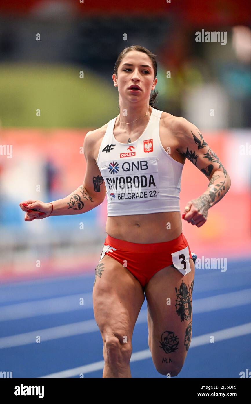 Ewa Swoboda participating in the Belgrade 2022 World Indoor ...