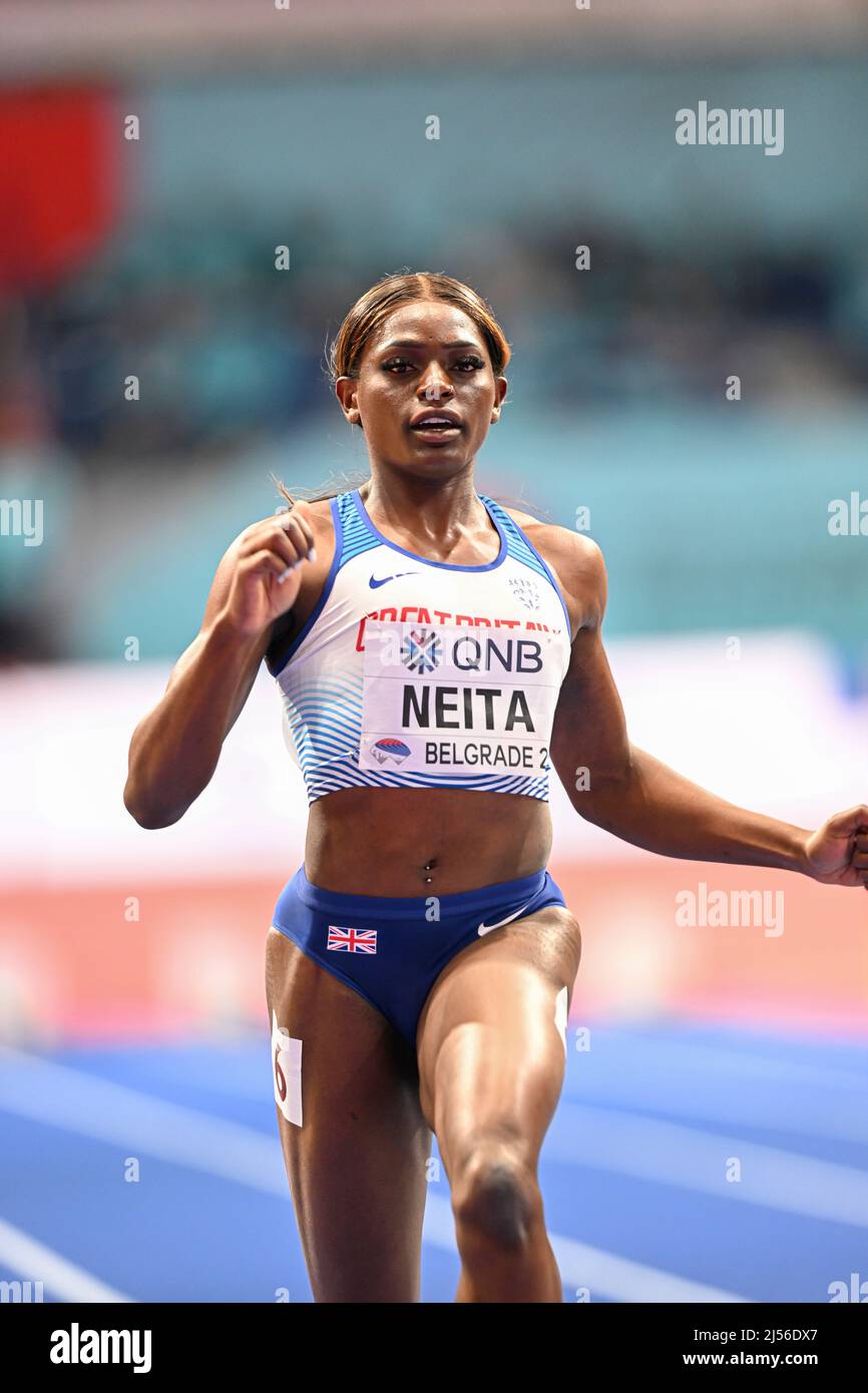 Daryll Neita participating in the Belgrade 2022 World Indoor ...