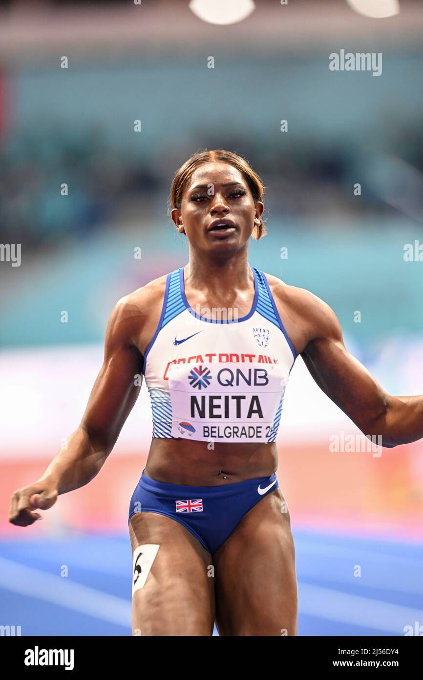 Daryll Neita participating in the Belgrade 2022 World Indoor ...