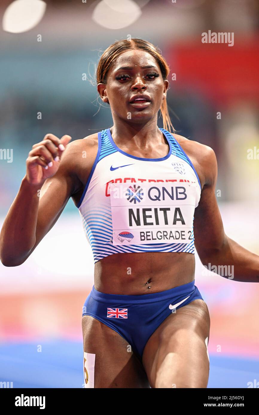 Daryll Neita participating in the Belgrade 2022 World Indoor ...