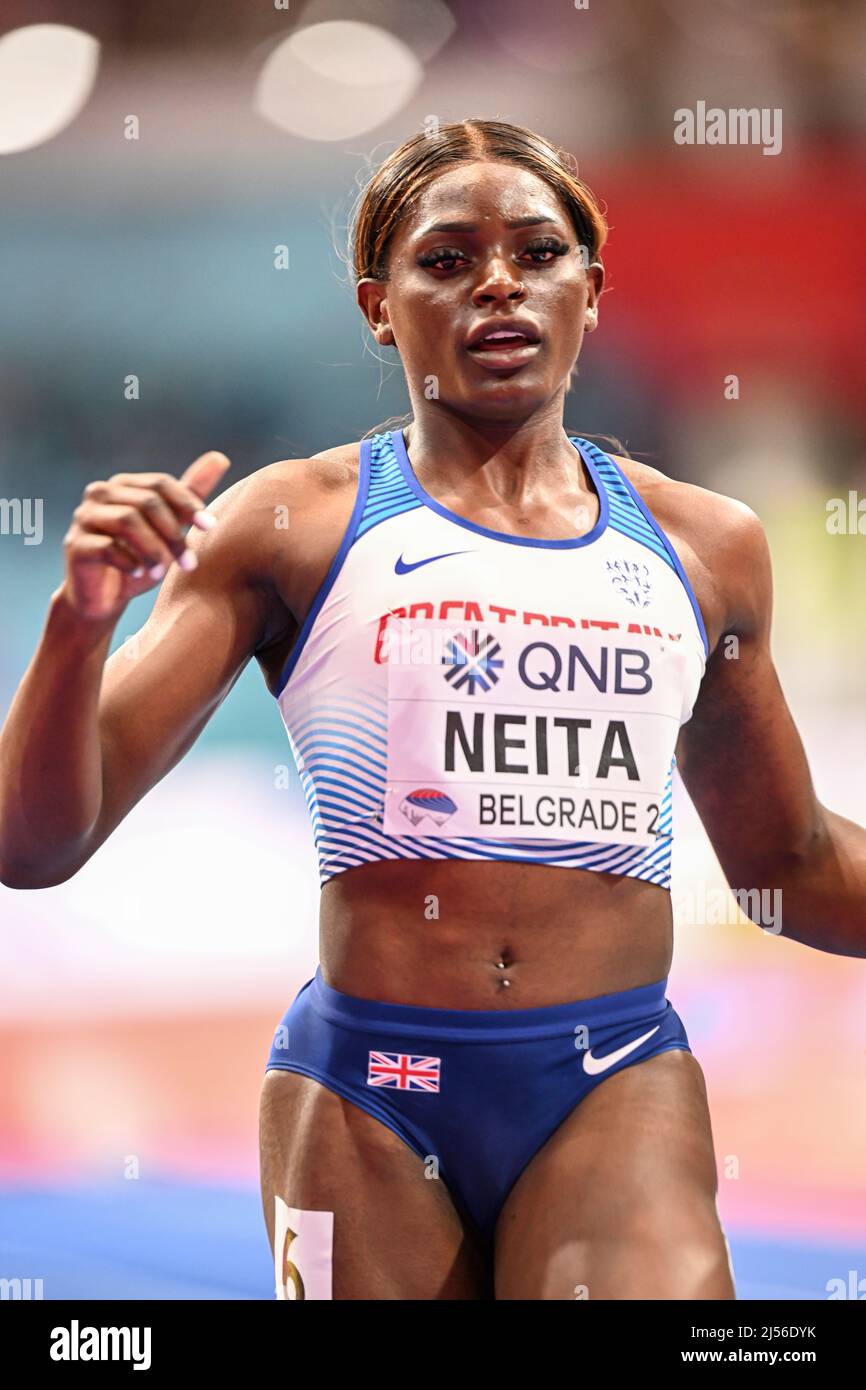 Daryll Neita participating in the Belgrade 2022 World Indoor ...