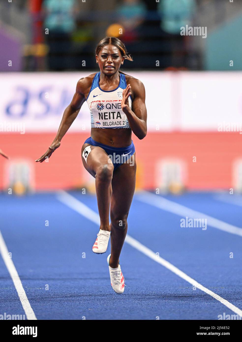 Daryll Neita participating in the Belgrade 2022 World Indoor ...