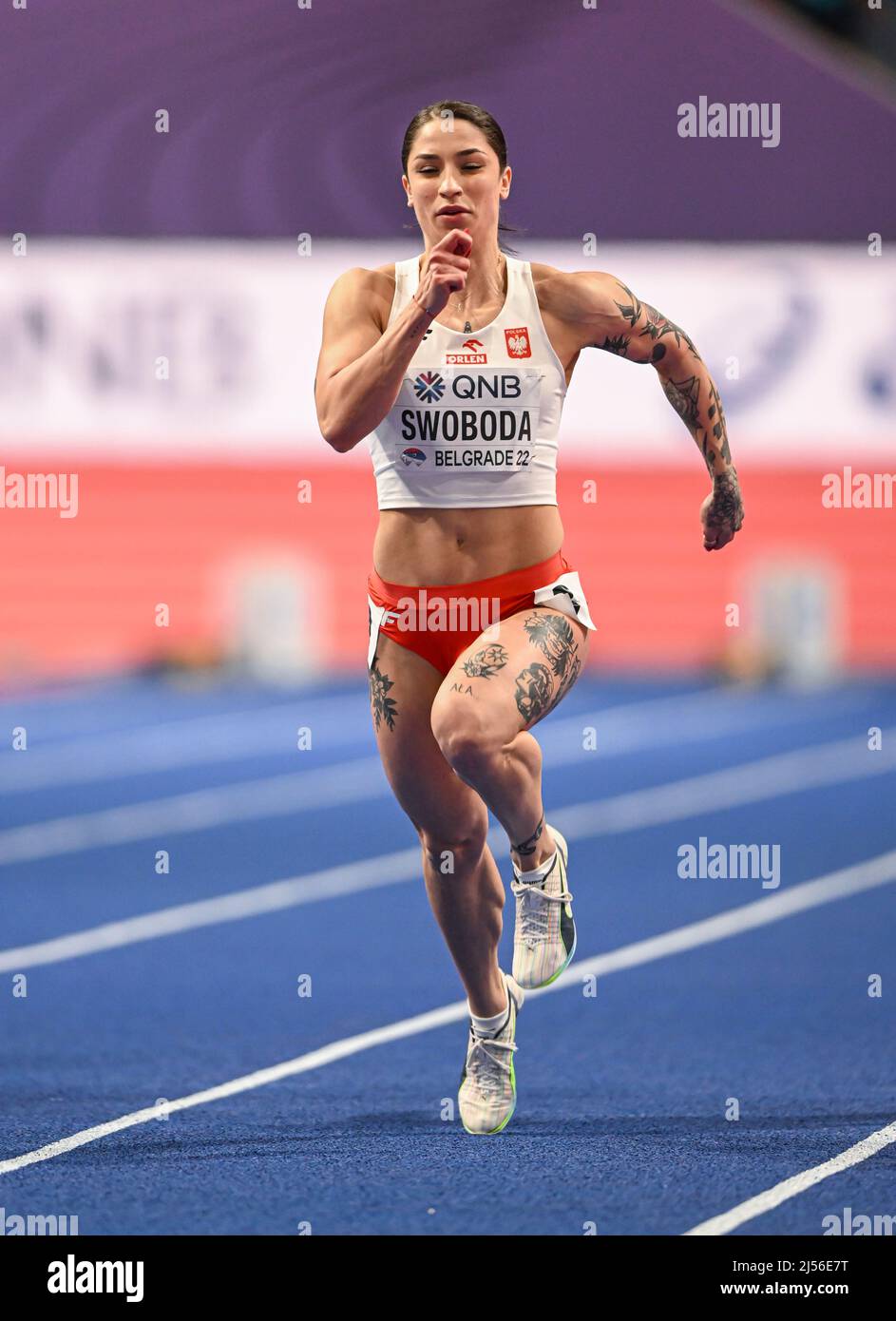 Ewa Swoboda participating in the Belgrade 2022 World Indoor ...