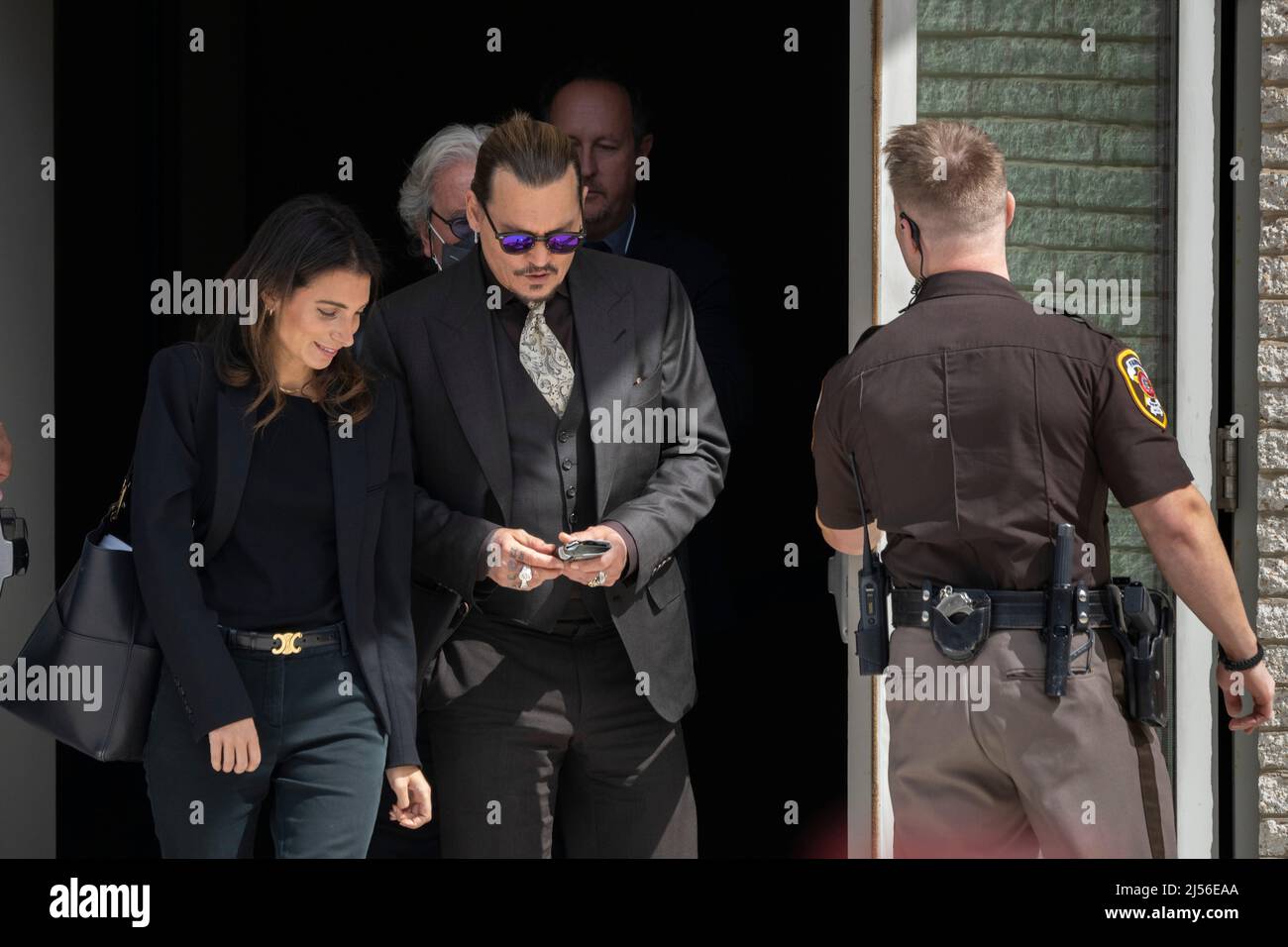 Actor Johnny Depp takes a break from his defamation trial at Fairfax ...