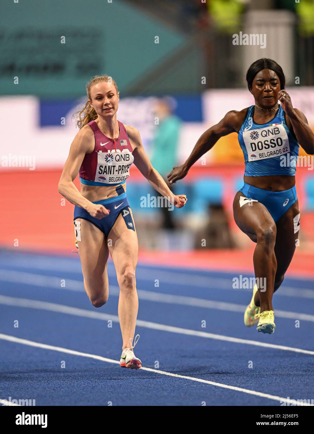 Marybeth Sant-Price participating in the Belgrade 2022 World Indoor ...