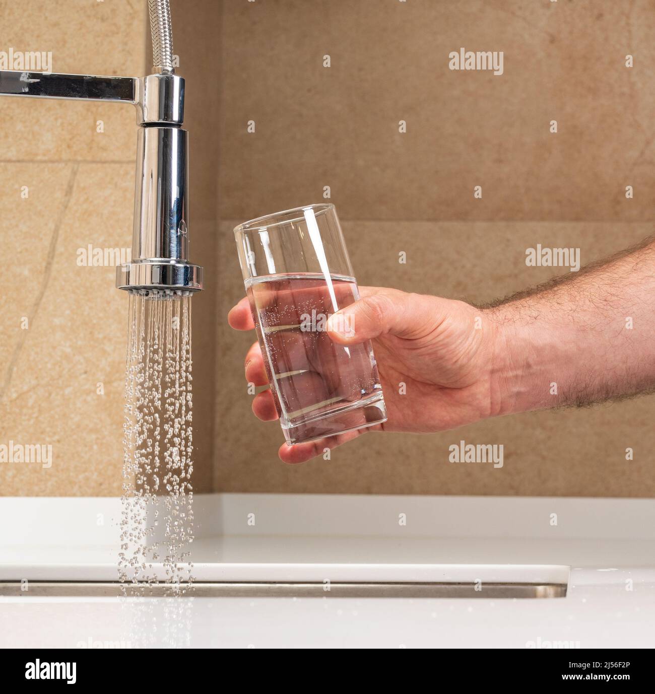 A glass of clean water as a symbol of health and longevity Stock Photo ...