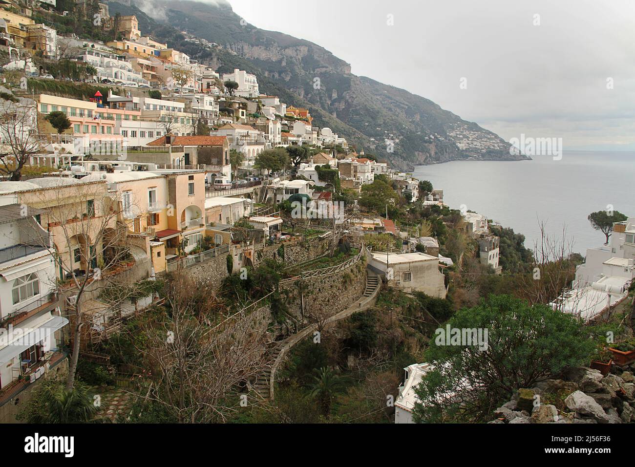 Buildings on a hillside in Positano, Italy Stock Photo - Alamy