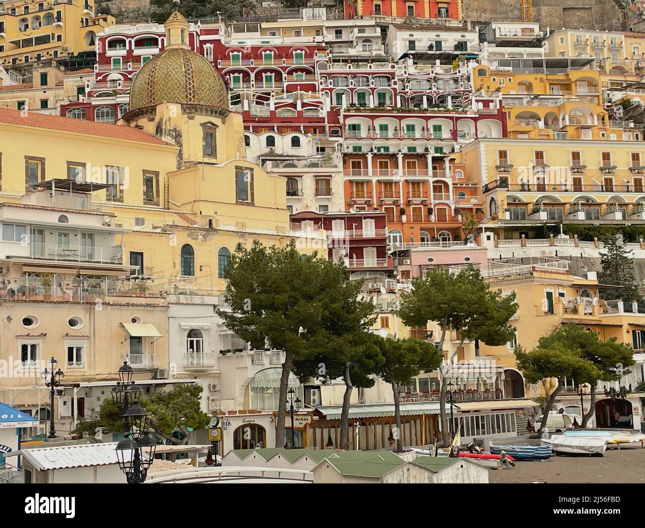 Adjacent buildings on a hillside in Positano, Italy Stock Photo - Alamy