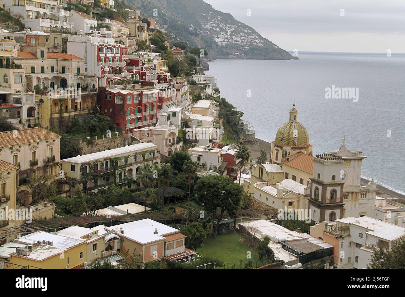 Buildings on the hillside in Positano, Italy Stock Photo - Alamy