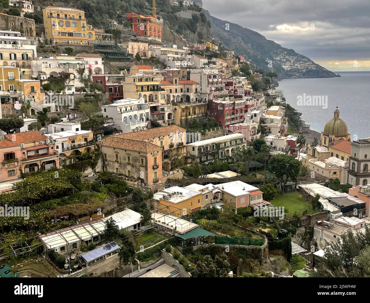 Buildings on the hillside in Positano, Italy Stock Photo - Alamy
