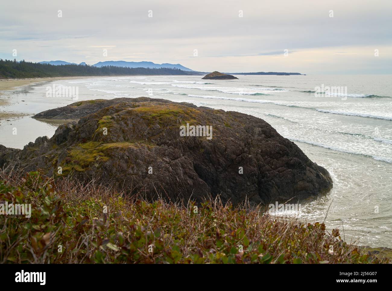 Long Beach Vancouver Island Incinerator Rock. Surf rolling in at ...