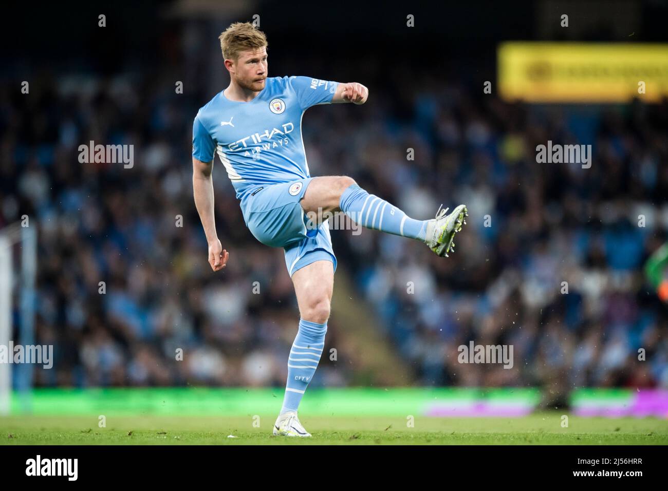 Manchester, UK, 20 April 2022, Manchester City's Kevin De Bruyne ...