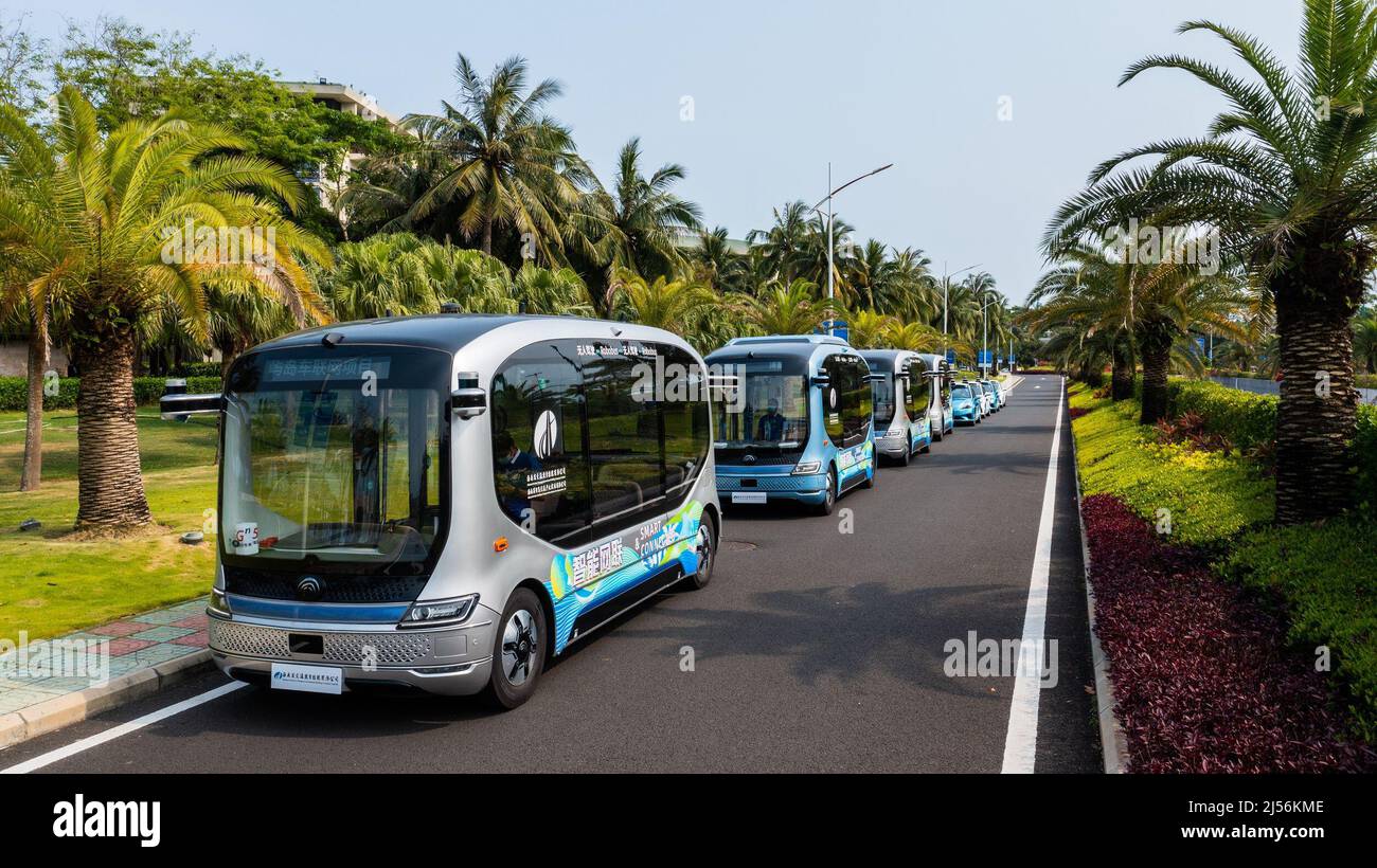 QIONGHAI, CHINA - APRIL 16, 2022 - Boao Dongyu Internet of Vehicles ...