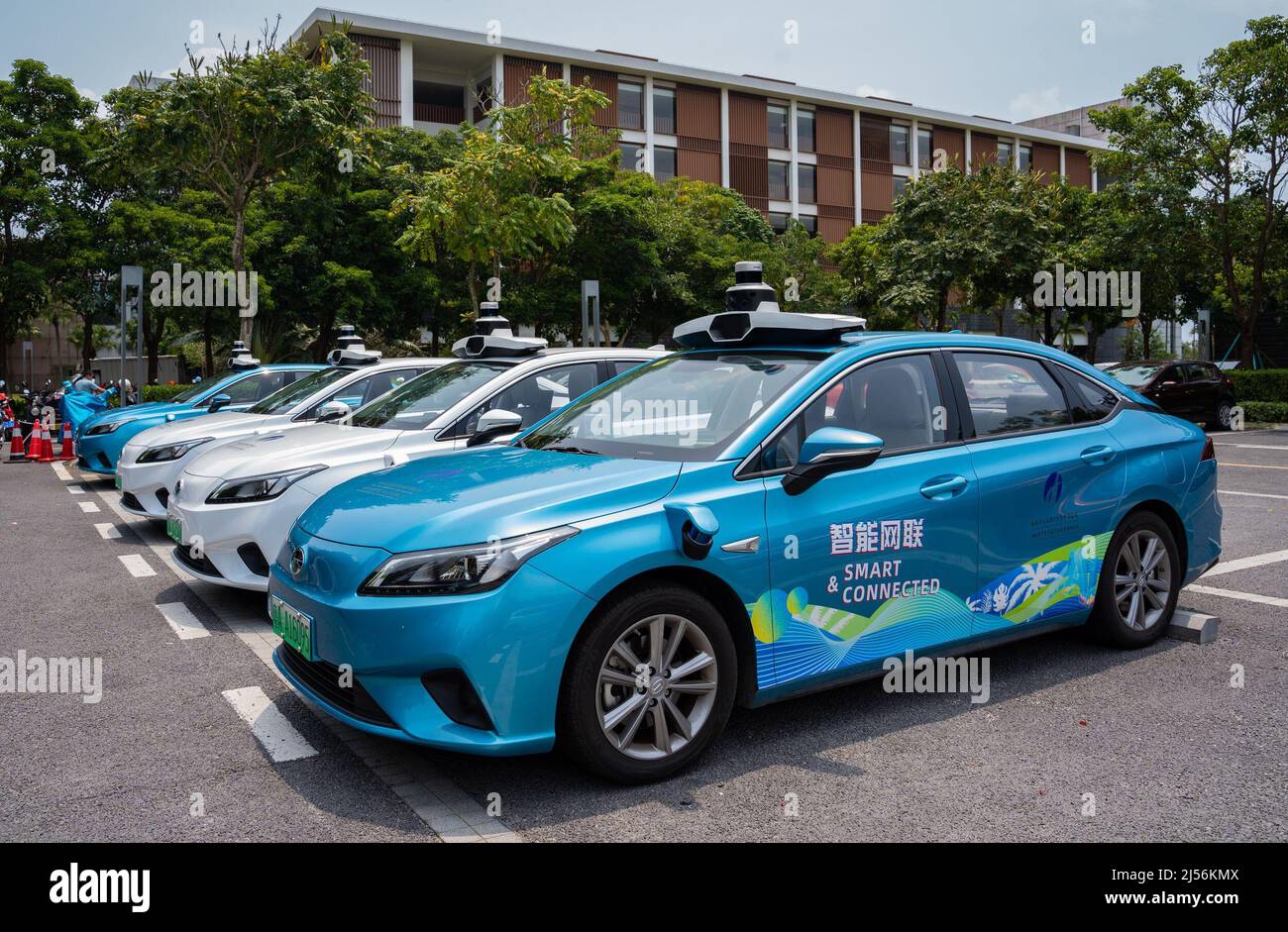 QIONGHAI, CHINA - APRIL 16, 2022 - Boao Dongyu Internet of Vehicles ...