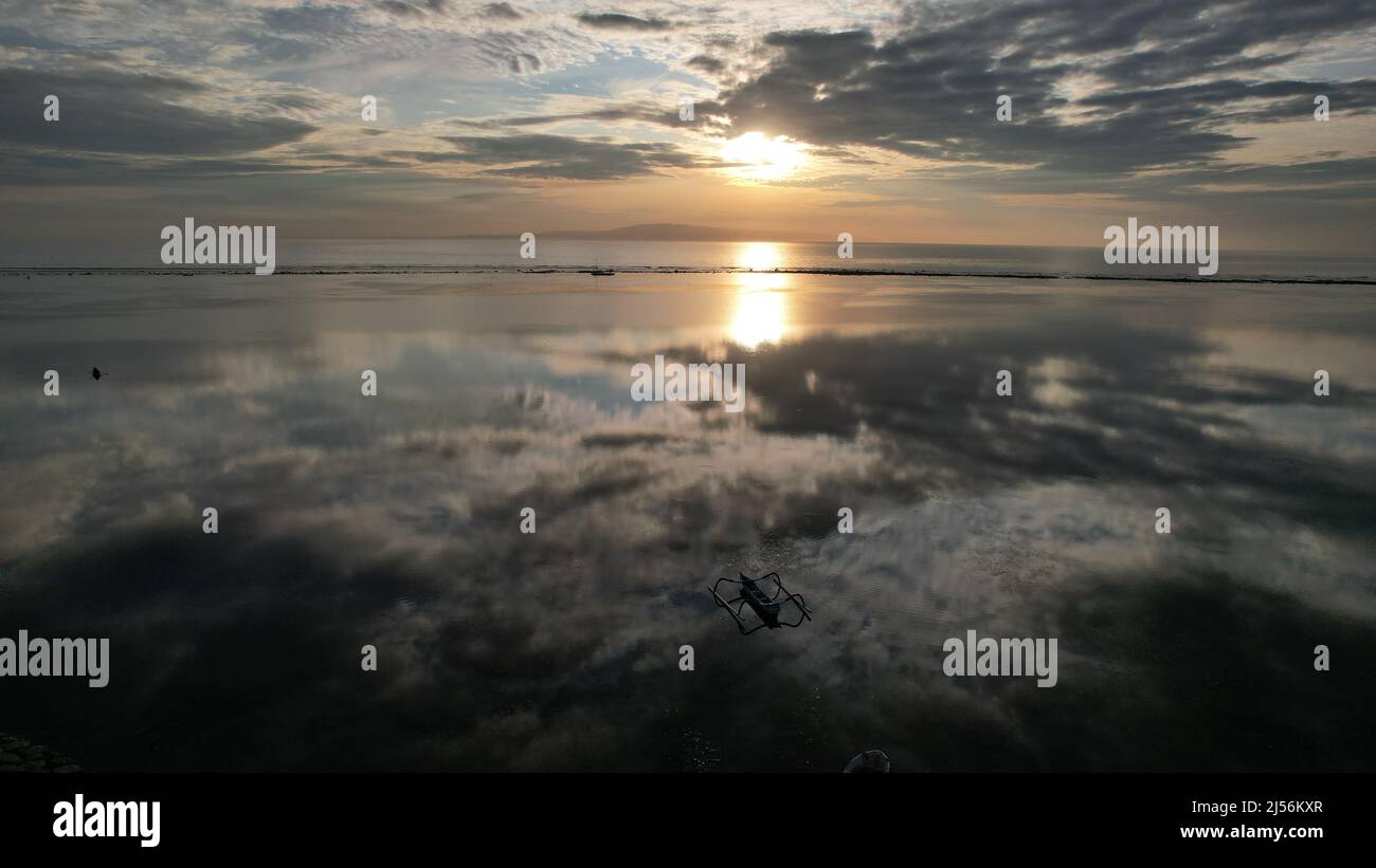 BEACH IN THE MORNING Stock Photo - Alamy