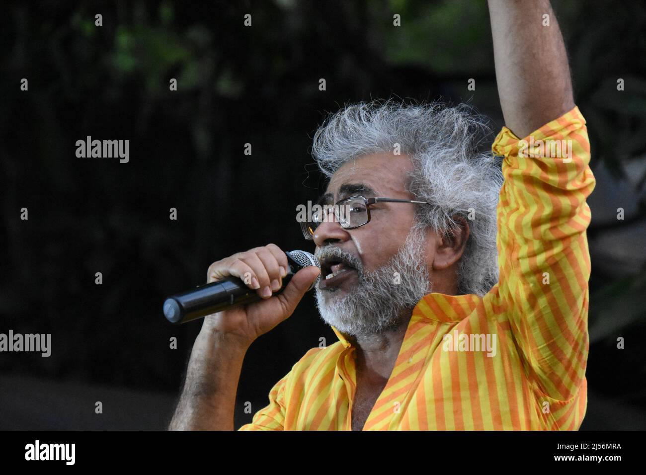 Kolkata, West Bengal, India. 20th Apr, 2022. Soumen Roy, noted singer ...