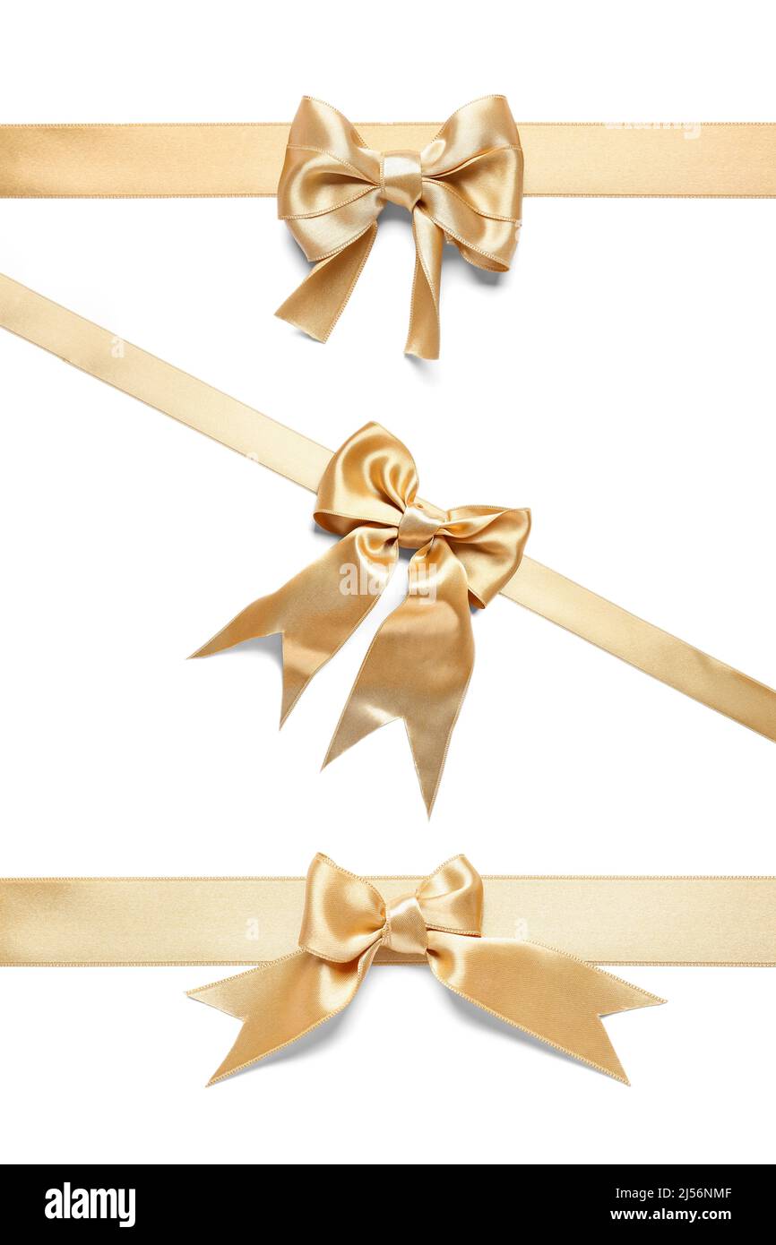 Golden bows detail hi-res stock photography and images - Alamy