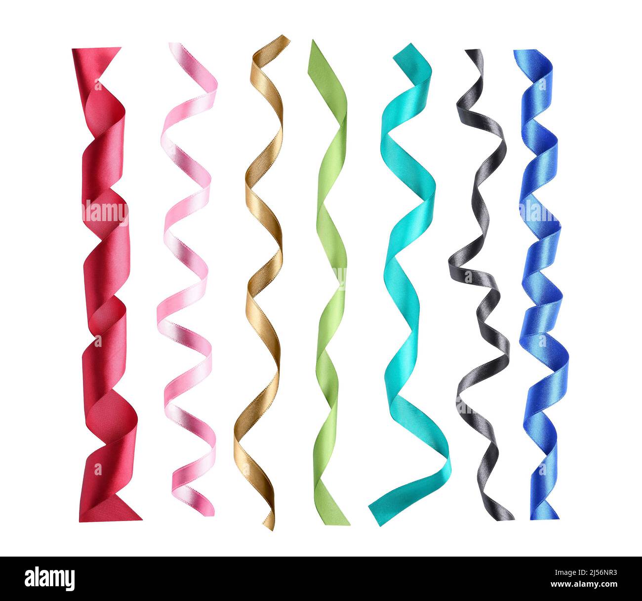 Set of beautiful colorful ribbons isolated on white Stock Photo - Alamy