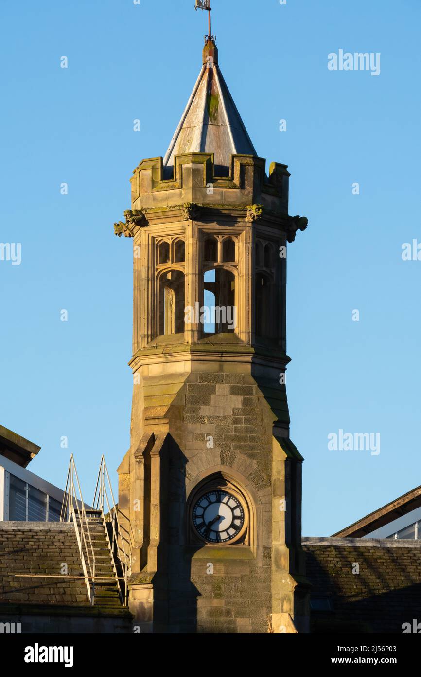 Old clock tower in English city Stock Photo - Alamy