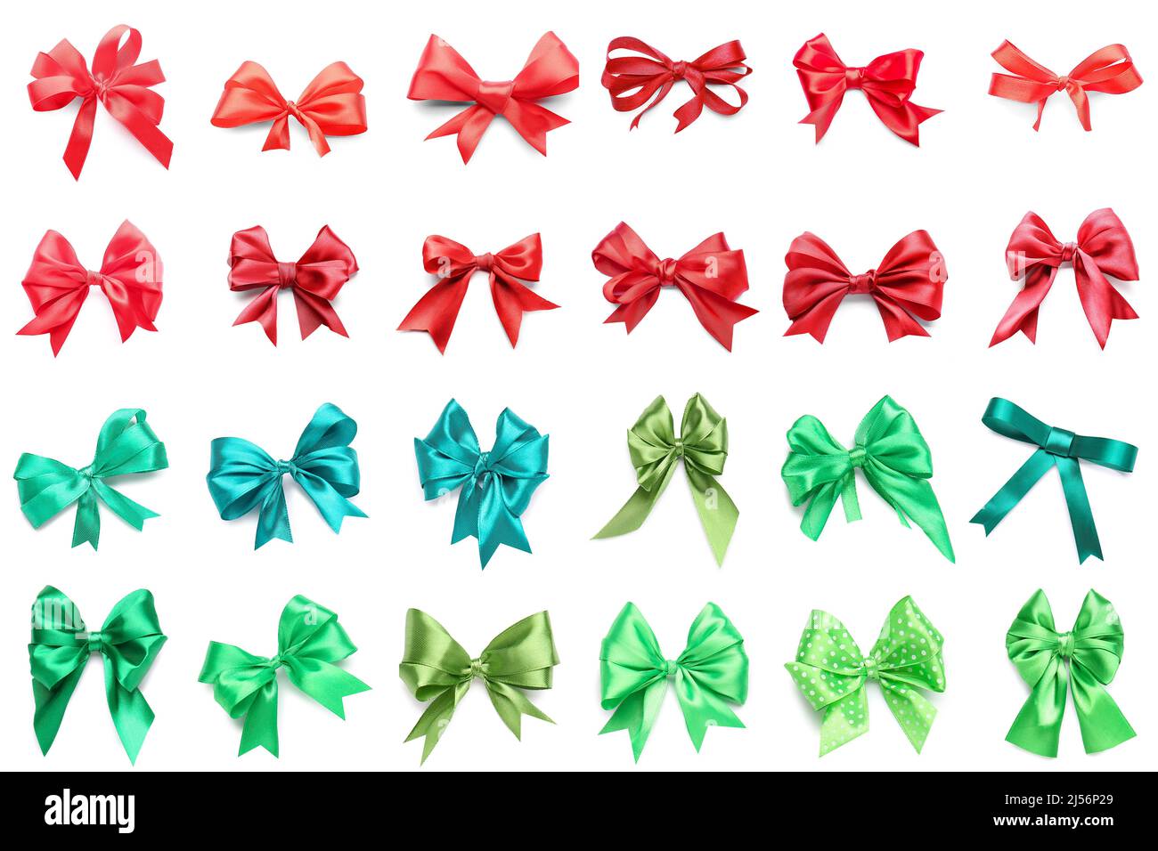 Set of beautiful colorful bows isolated on white Stock Photo - Alamy