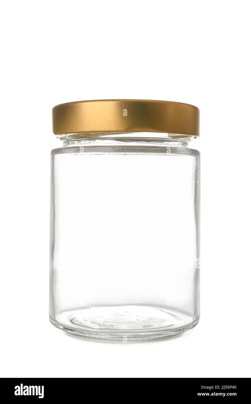 Glass jar isolated on white background Stock Photo - Alamy