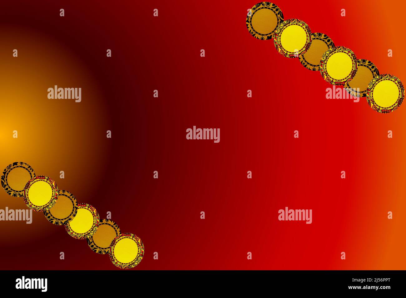 Radiance of red spreading out to the yellow stars Stock Photo - Alamy