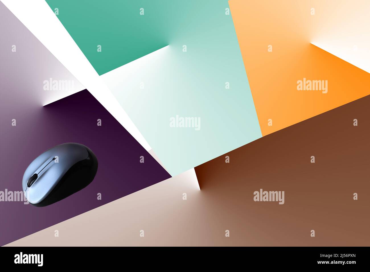 Mouse confined to a conically lit polygon space Stock Photo - Alamy