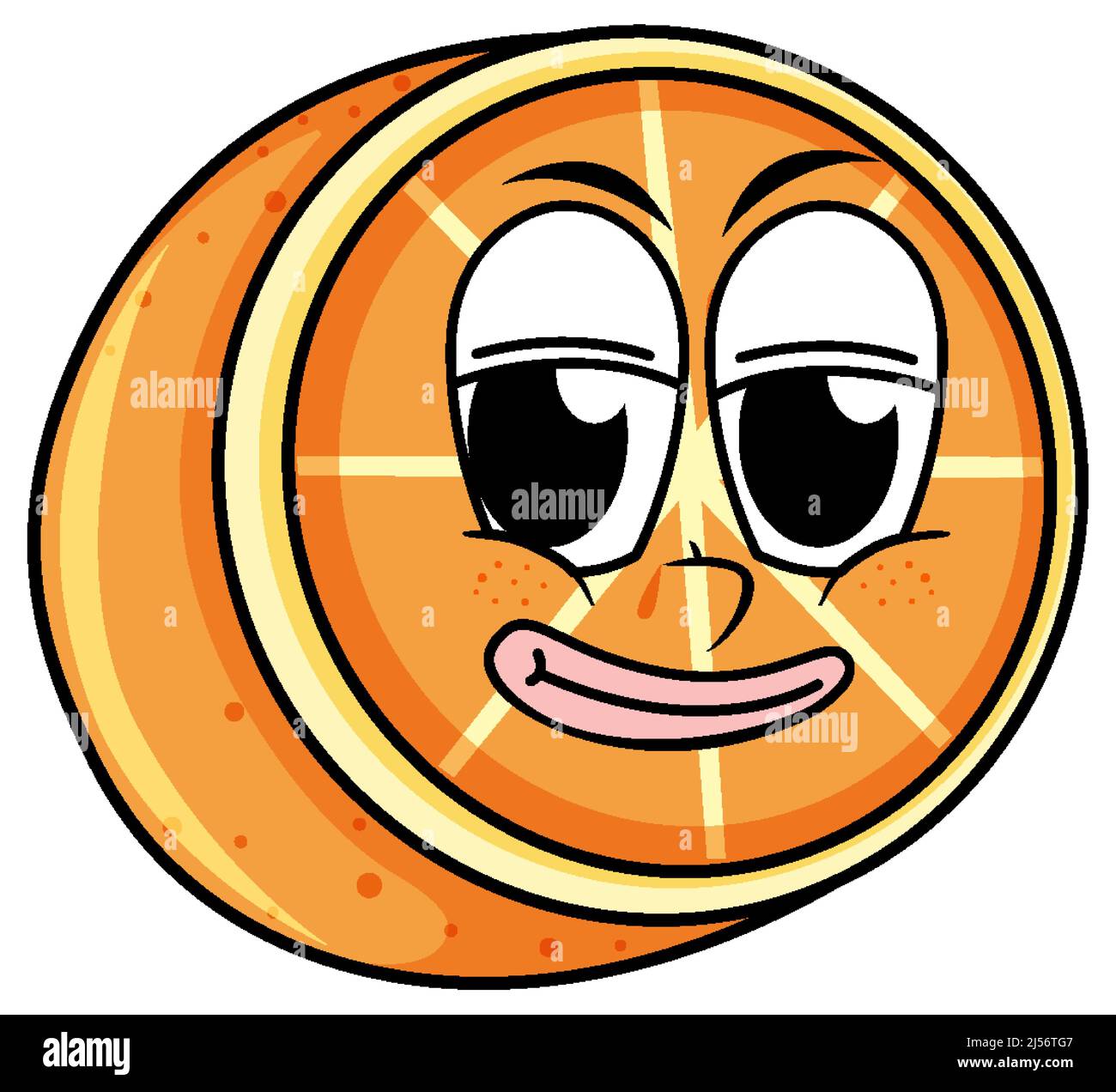 Orange with happy face illustration Stock Vector Image & Art - Alamy