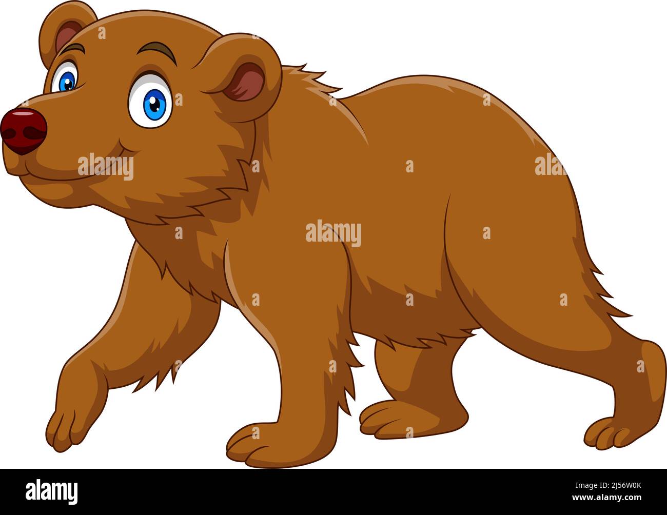Cartoon cute little bear walking Stock Vector Image & Art - Alamy