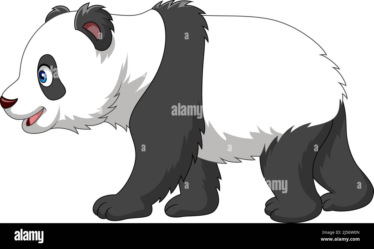 Cartoon cute little panda walking Stock Vector Image & Art - Alamy