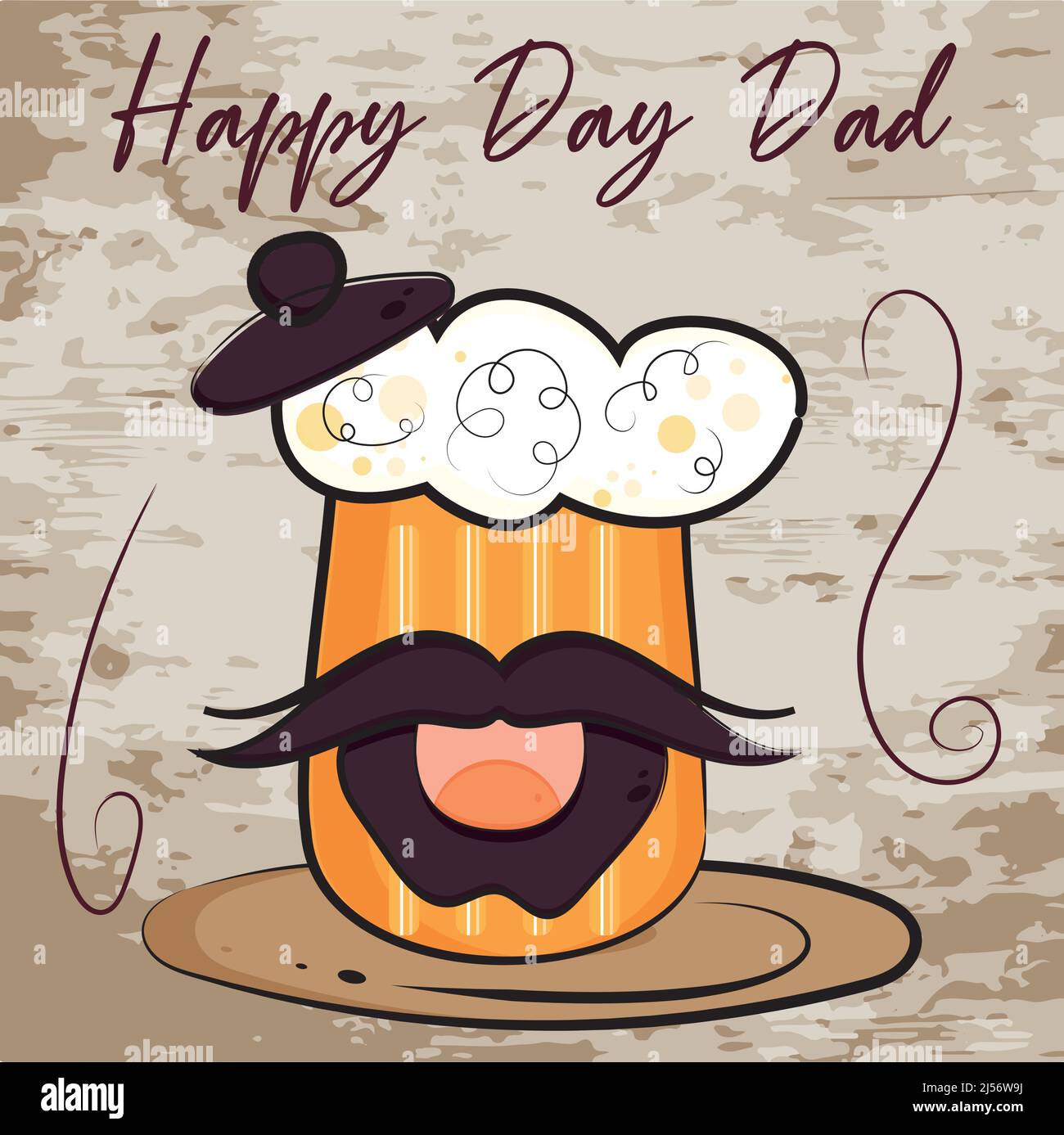 Cartoon dad father day beer hi-res stock photography and images - Alamy