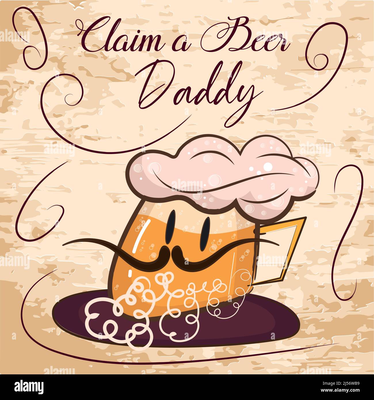 Cartoon dad father day beer hi-res stock photography and images - Alamy