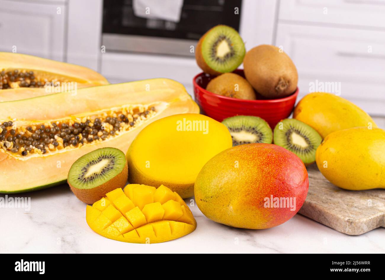 Cut opened fruits hi-res stock photography and images - Alamy