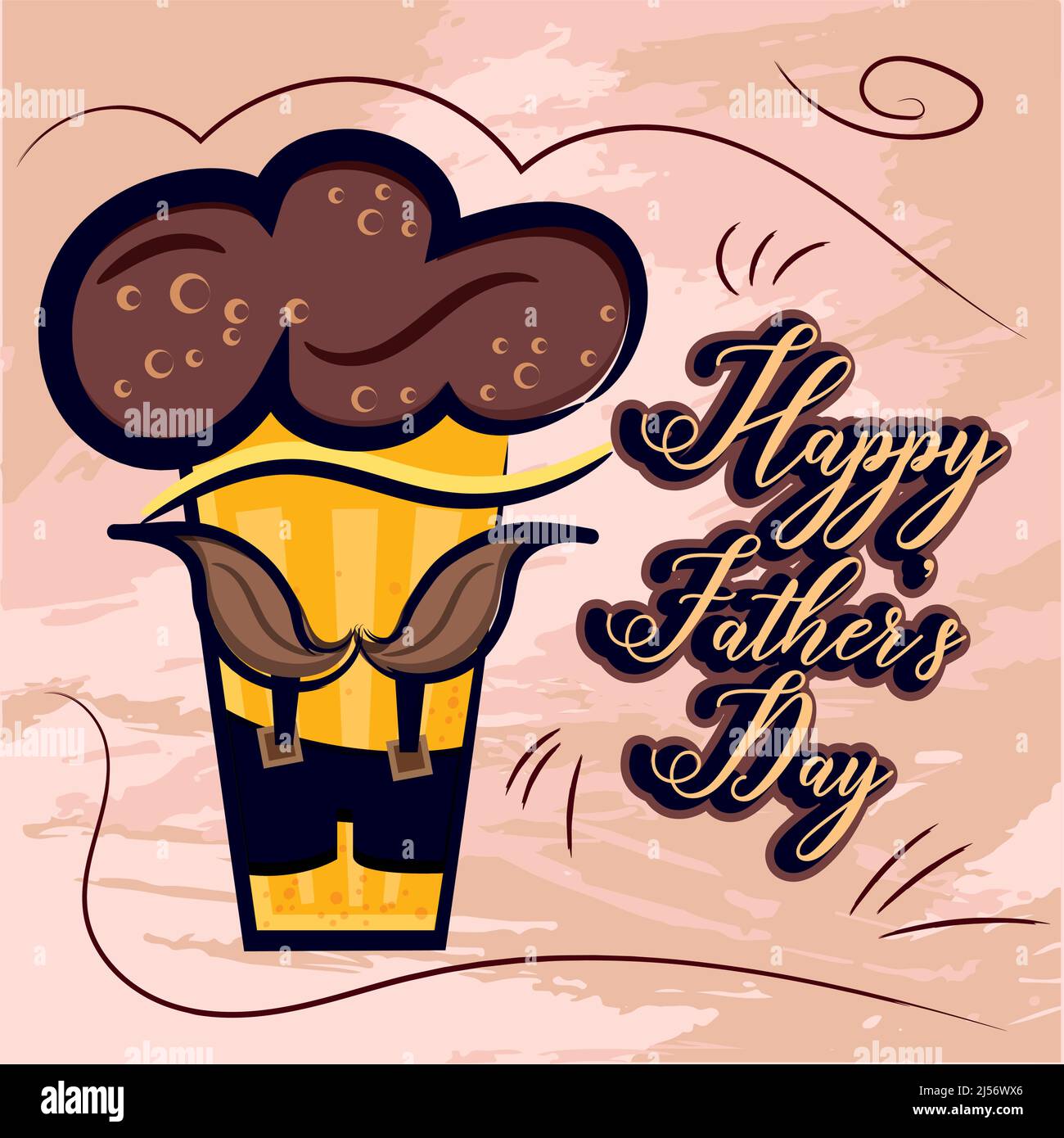 Cartoon dad father day beer hi-res stock photography and images - Alamy