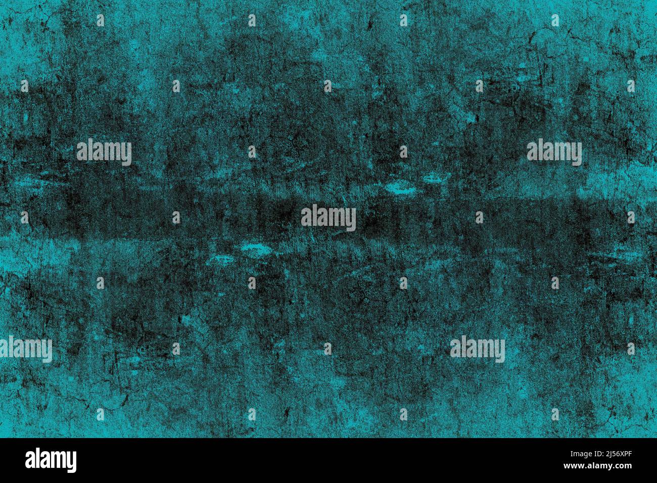 Dark cyan color old concrete wall surface with scattered heavy grunge ...
